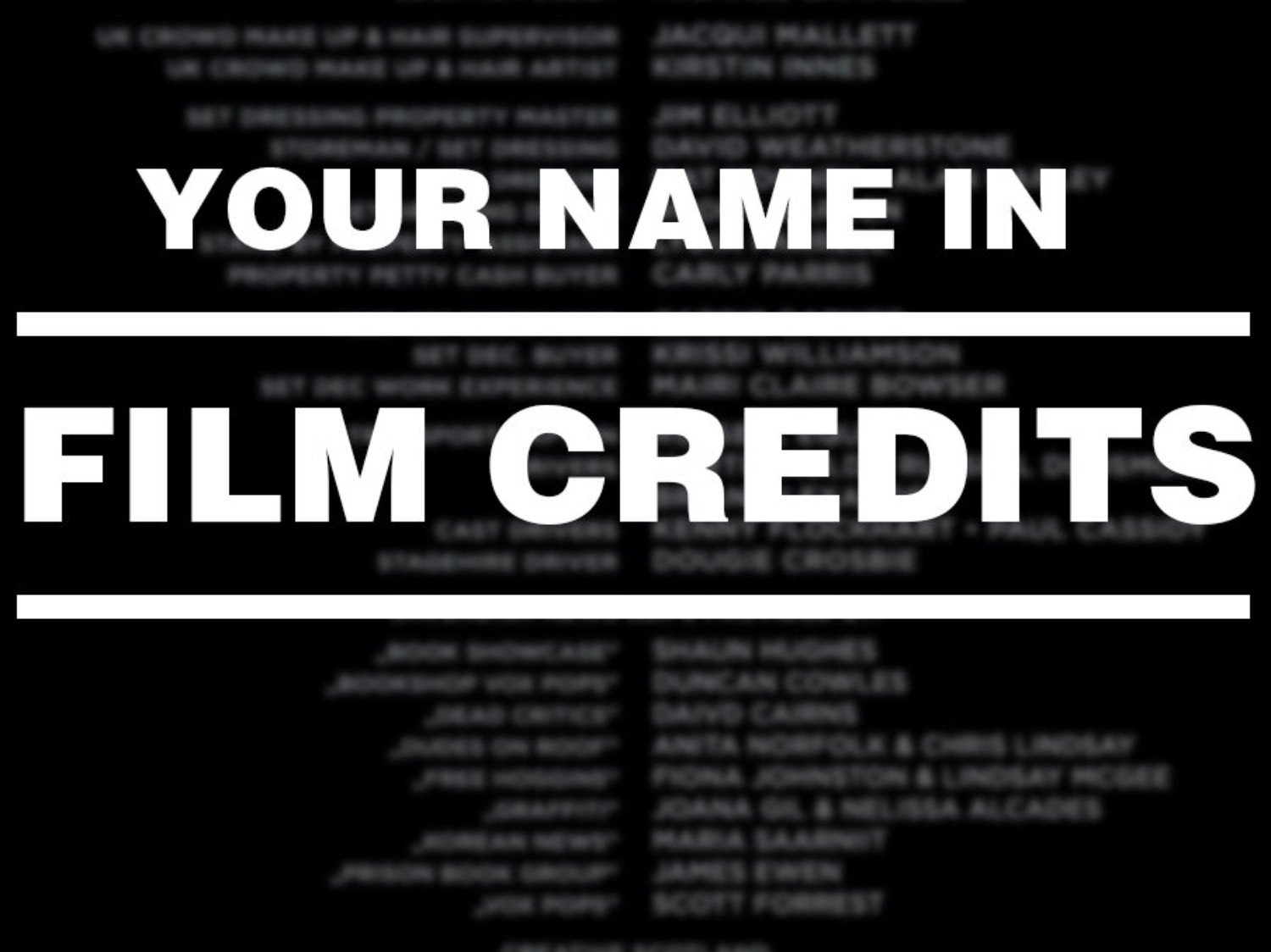Name in the end credits and movie poster with autograph | Svetlin Odadzhiev